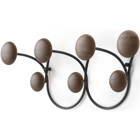 Вешалка Umbra настенная Dotsy, черная/орех