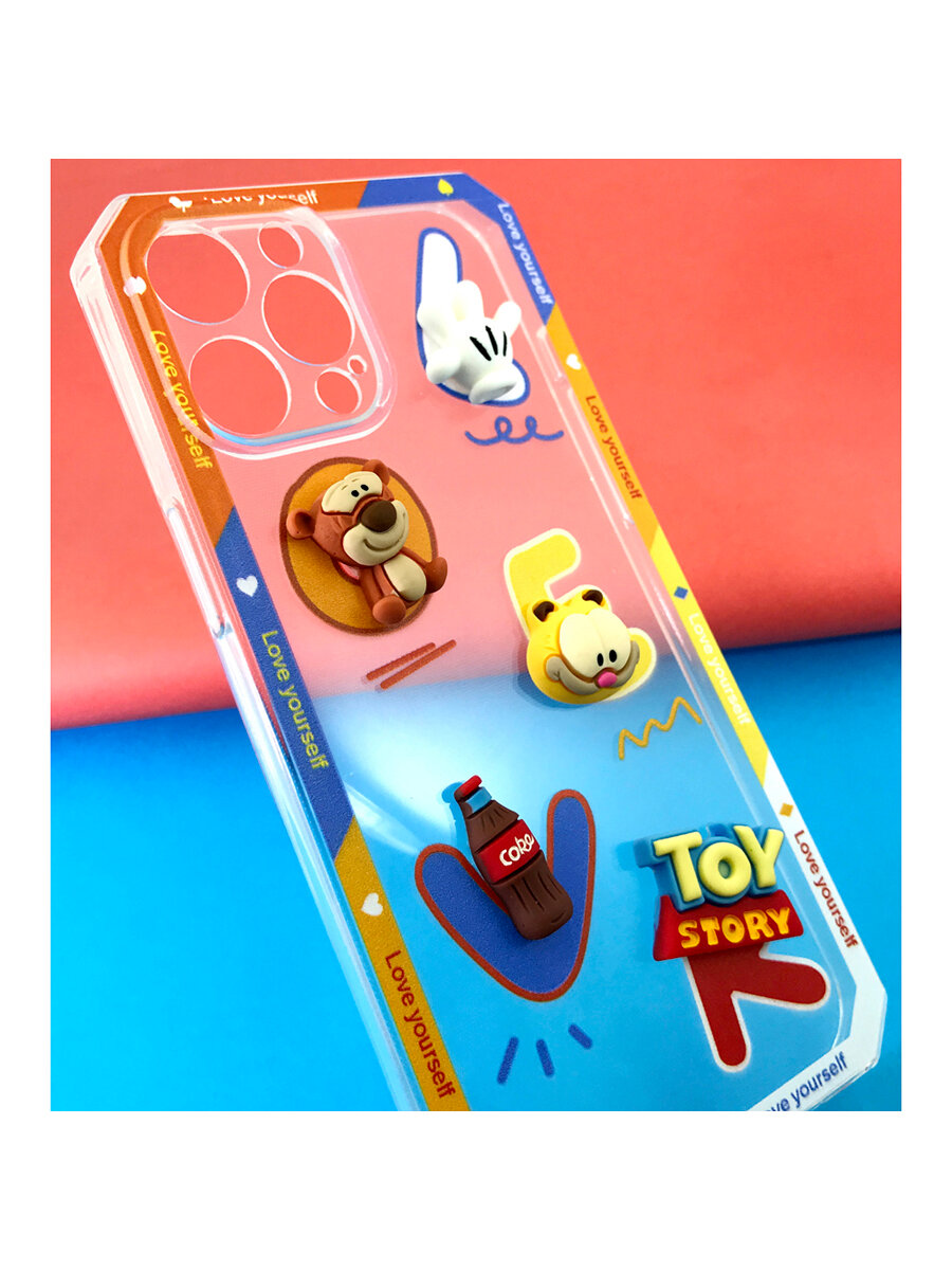Чехол Мобильная Мода для iPhone 12 Pro Накладка силиконовая с кавайными фигурками из эпоксидной смолы