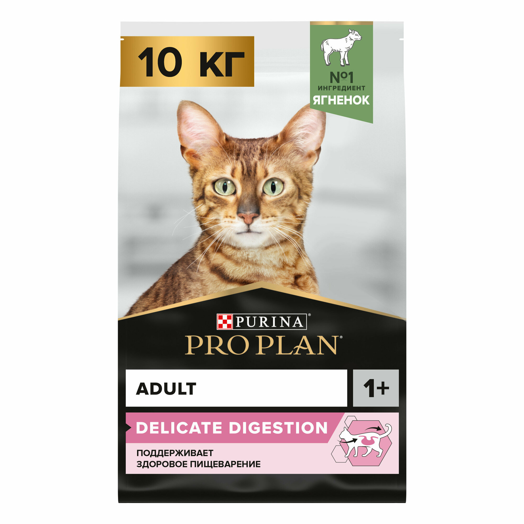 Сухой корм Pro Plan для кошек с чувствительным пищеварением ягненок delicate 10кг