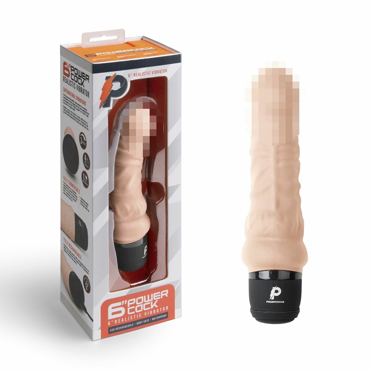 Небольшой массажер 6 Realistic Vibrator телесный