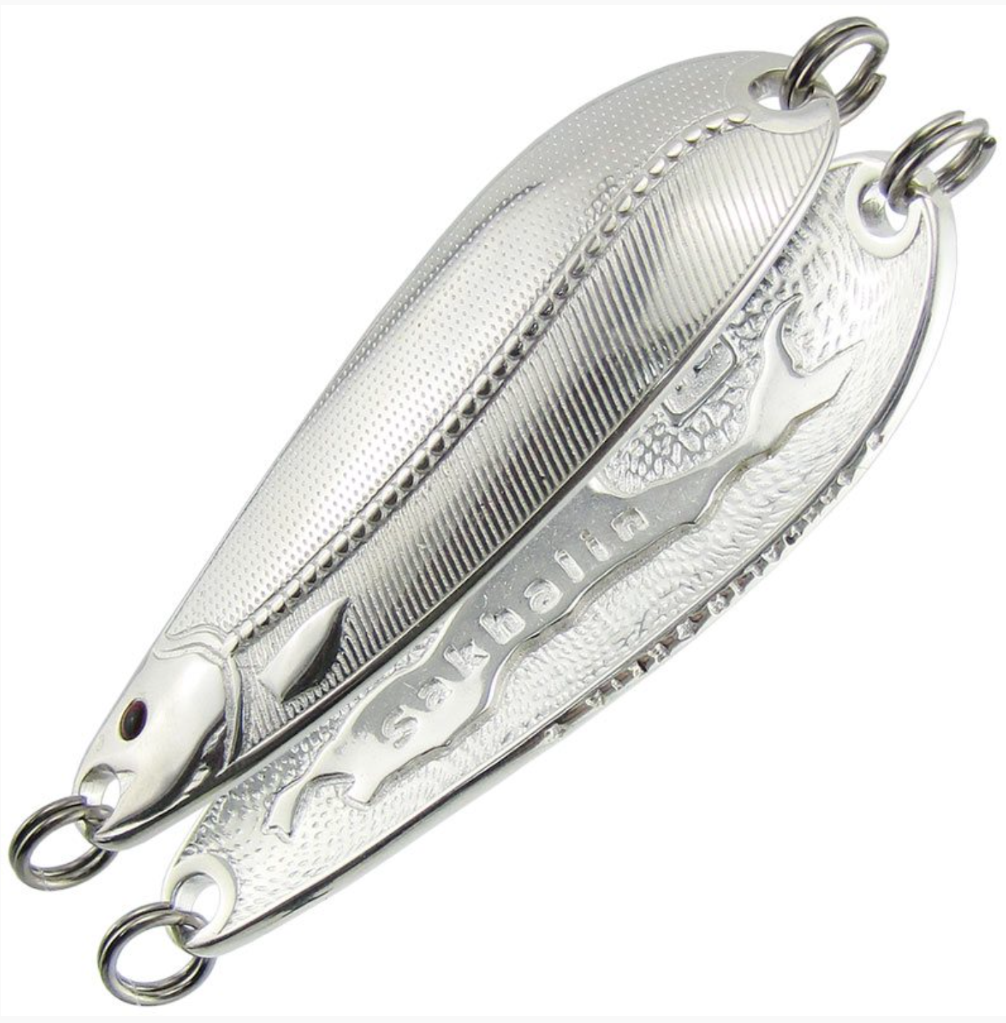 Блесна из латуни RB (Русская Блесна) Сахалин-Кета 30г -01, серебрение, 79mm