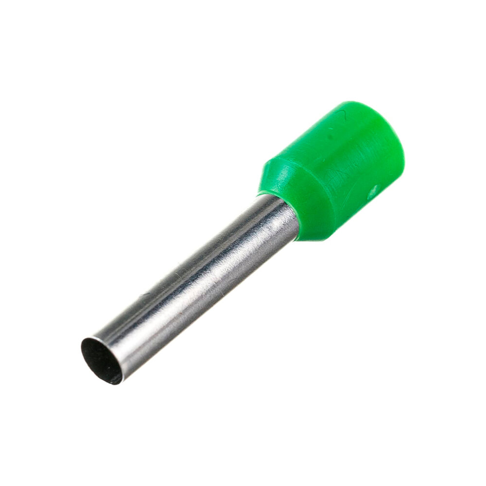 Наконечник штыревой втулочный изолированный Rexant, длина 18 мм, 6 мм² (НШВи 6.0-18) зеленый {08-1824} (100 шт/упак)