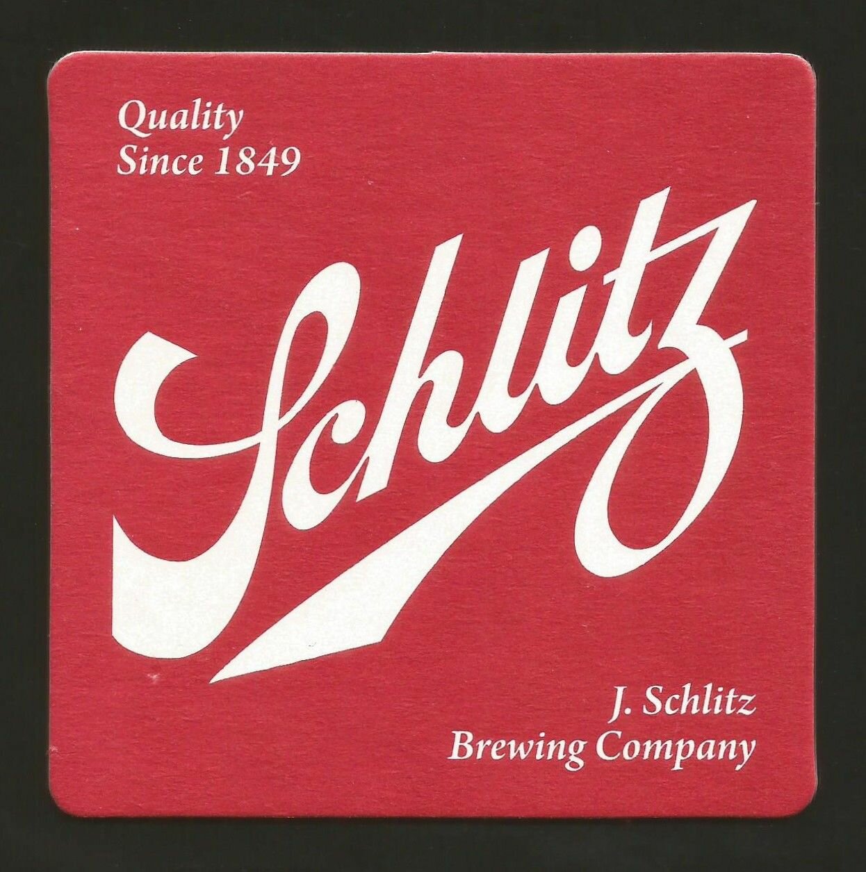Бирдекель Монеткин Дом "Schlitz 1849", для пива, картон, красный, 9x9 см