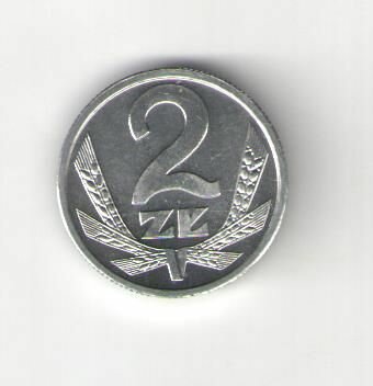 Монета 2 злотых Польша 1990