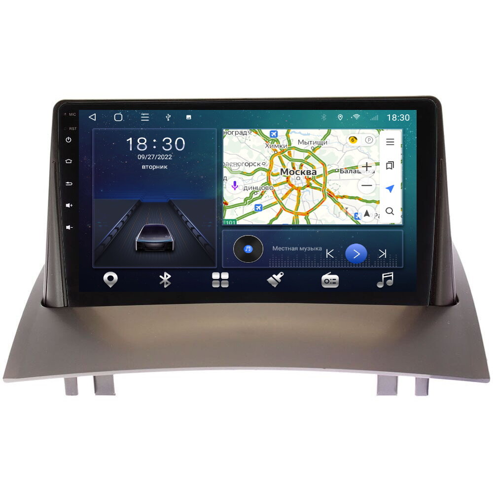 Магнитола CRS-300 Рено Меган 2 Renault Megane II 2002-2009 - Android 13 - Процессор 8 ядер - Carplay - DSP 36 полос - 4G(Sim)