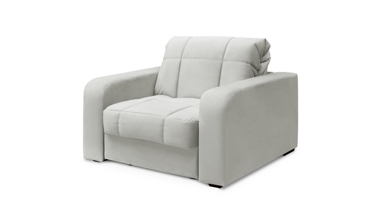 Кресло-кровать Конрад Лайт Vivaldi 06 NEW 133x105x88 см, серый Велюр, аккордеон Дом мебели для вас