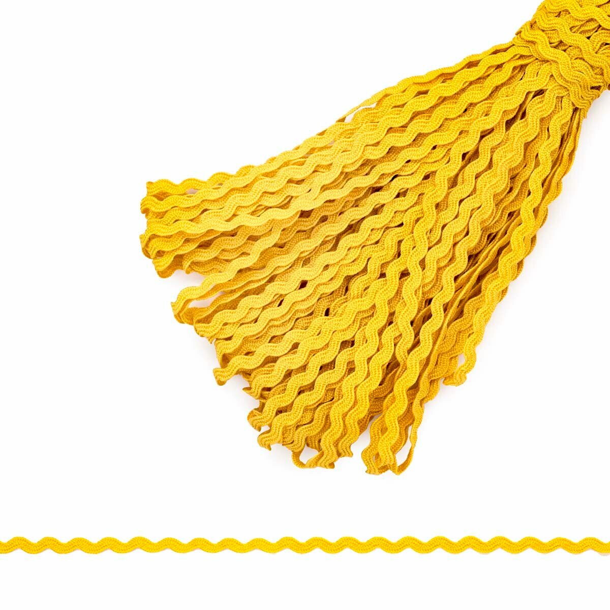 Тесьма декоративная вьюнчик 3мм*30м, Нудольская фабрика, С441, (светло-желтый)