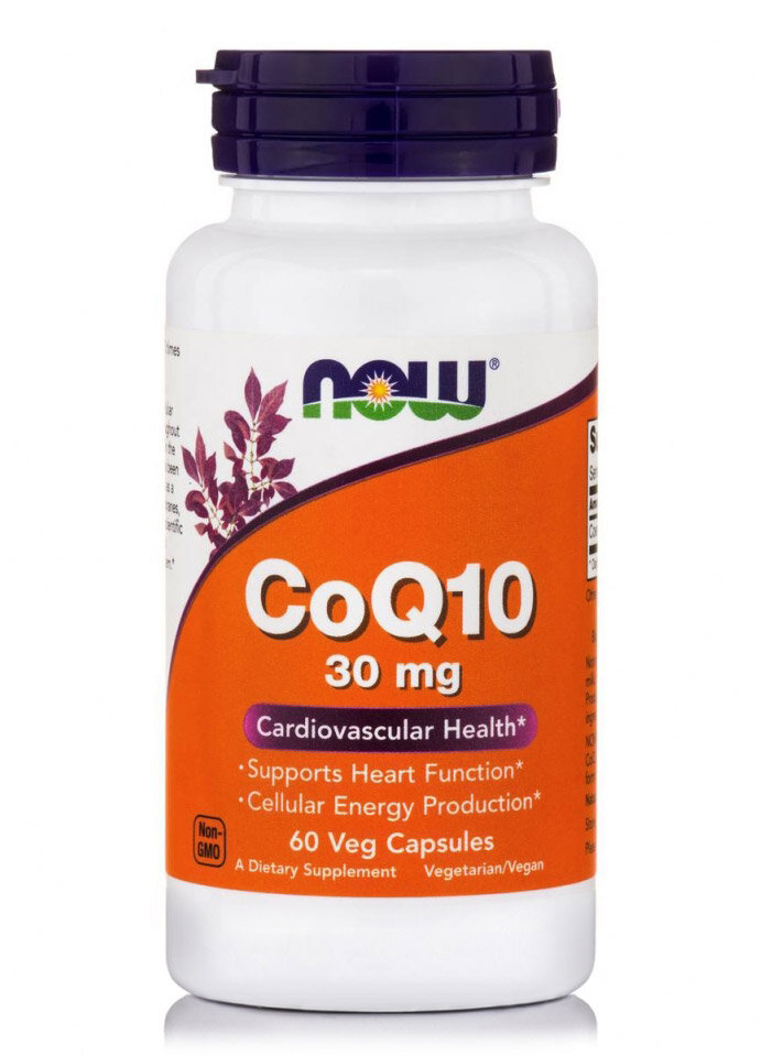 CoQ10 30 mg NOW (60 вегетарианских капсул)