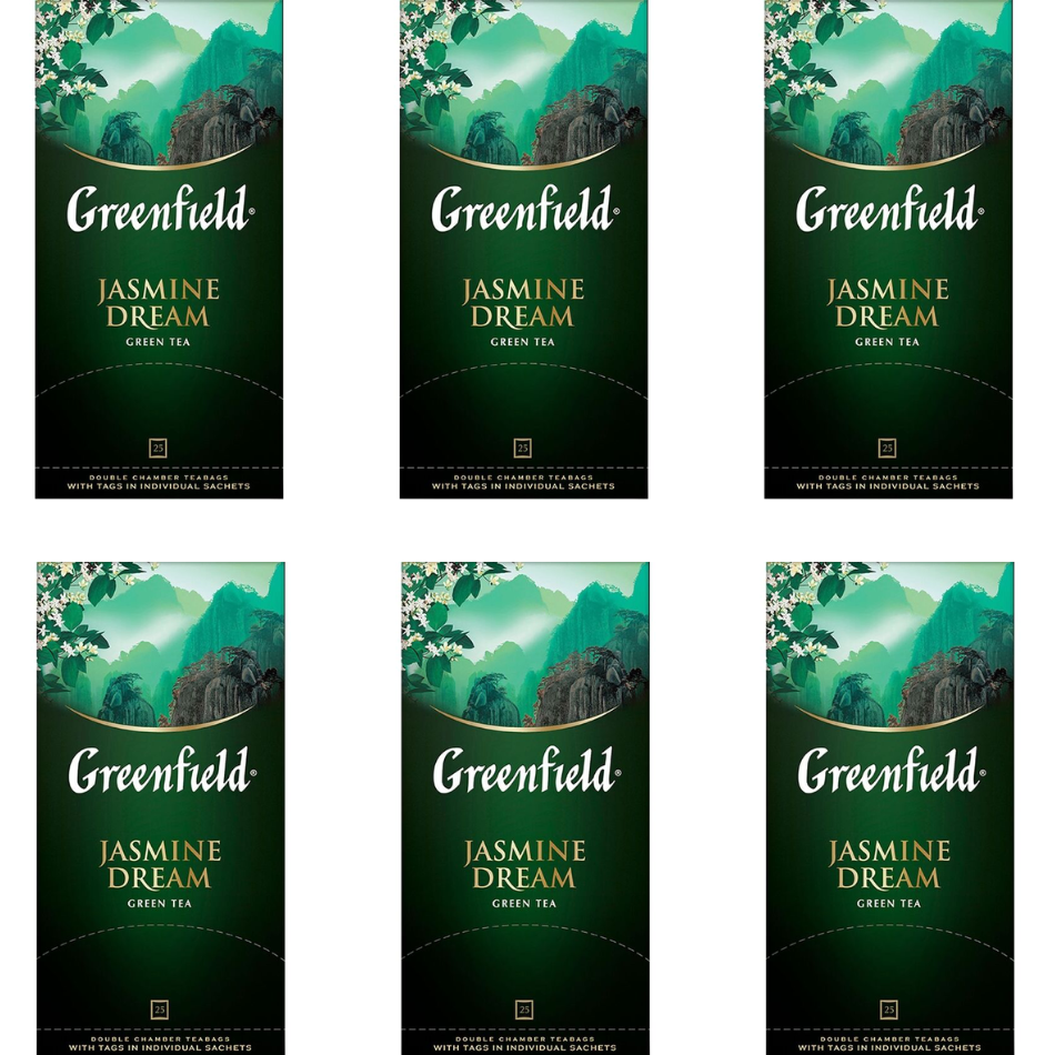 Чай зеленый Greenfield Jasmine Dream 25 пакетиков 6 штук
