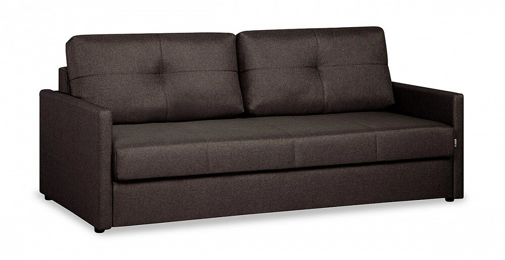 Прямой диван Киото Коричневый 2 Велюр, пантограф (тик-так), 207х110х93 см, с ящиком для белья