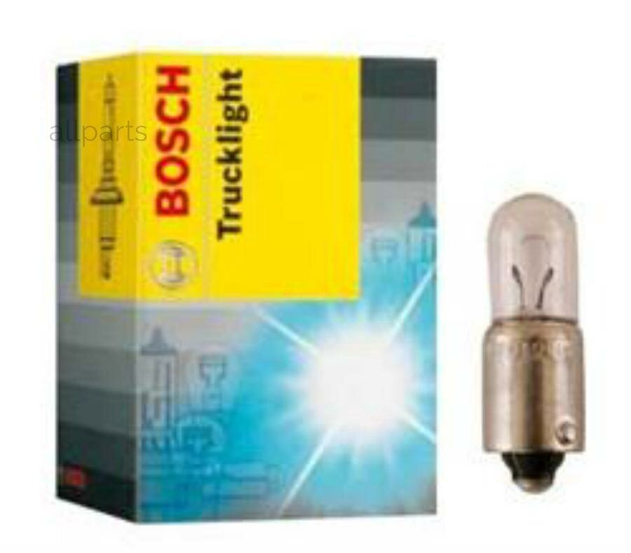BOSCH 1987302508 лампа! cтоян. огни и внутр. освещение T4W 2W 24V BA9S\