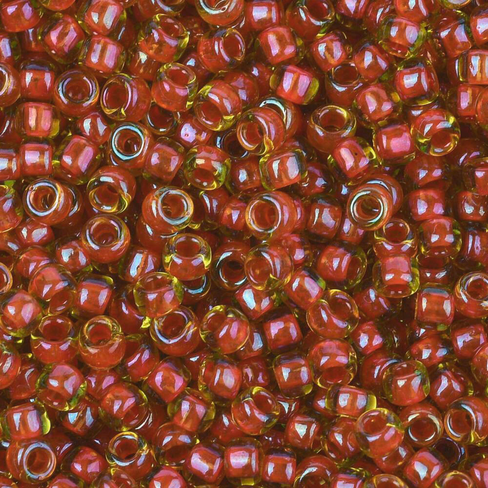 Бисер TOHO круглый, размер 8/0, цвет #303 (Окрашенный изнутри, бледно-жёлтый/гиацинт), 10 грамм