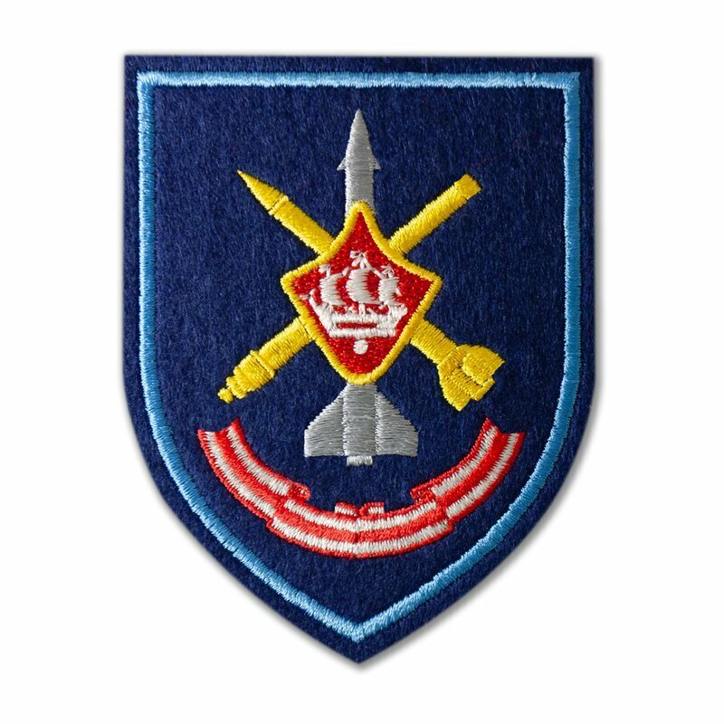Шеврон для офисной формы ЗРВ ПВО, в/ч 03216. С липучкой. Размер 65x85 мм по вышивке.