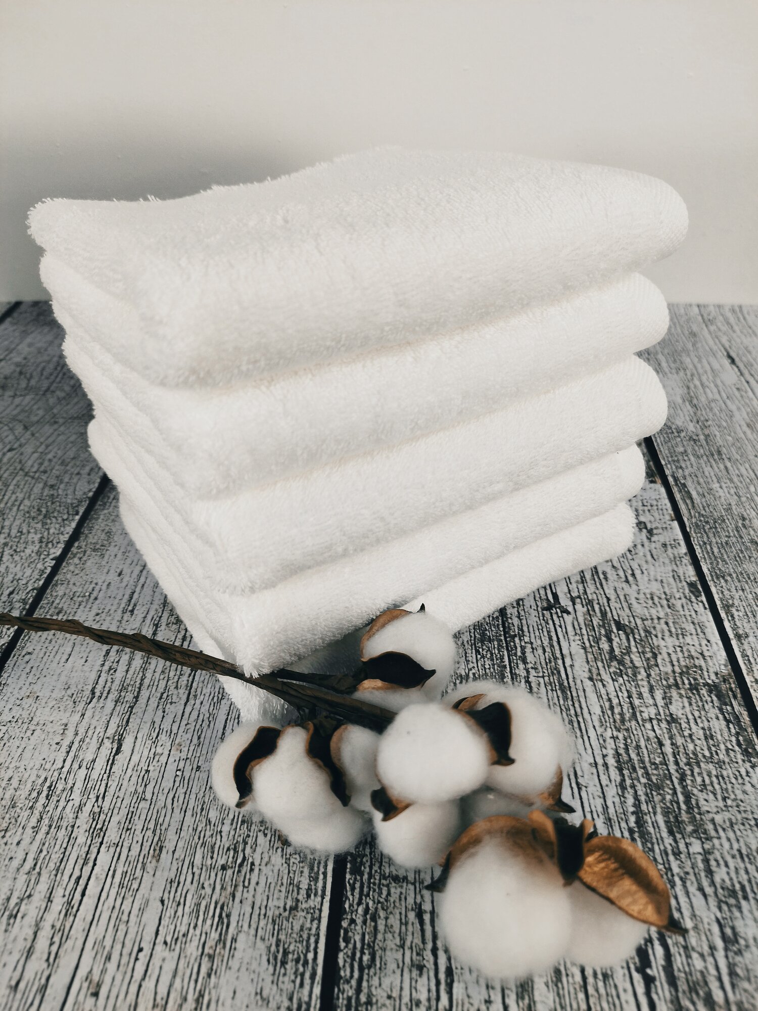 Полотенце махровое белое 35х75см 5шт.