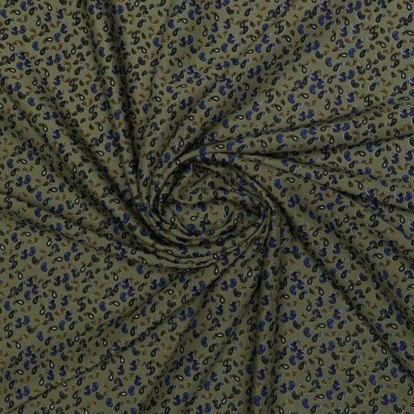 Ткань-100, вискоза 100%, гладкокрашеная, серо-зеленый, 1.4x3м