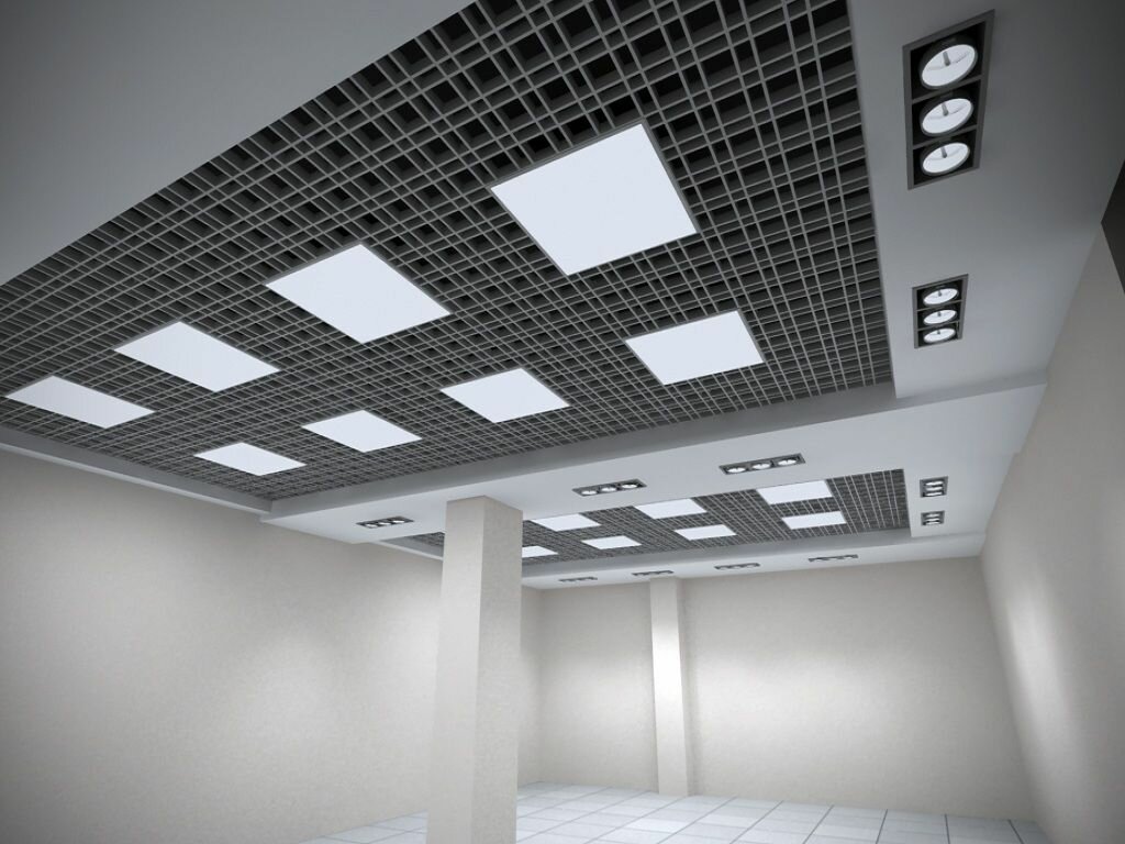 Комплект из 10 светодиодных панелей LedPoint "Грильято ультратонкая"