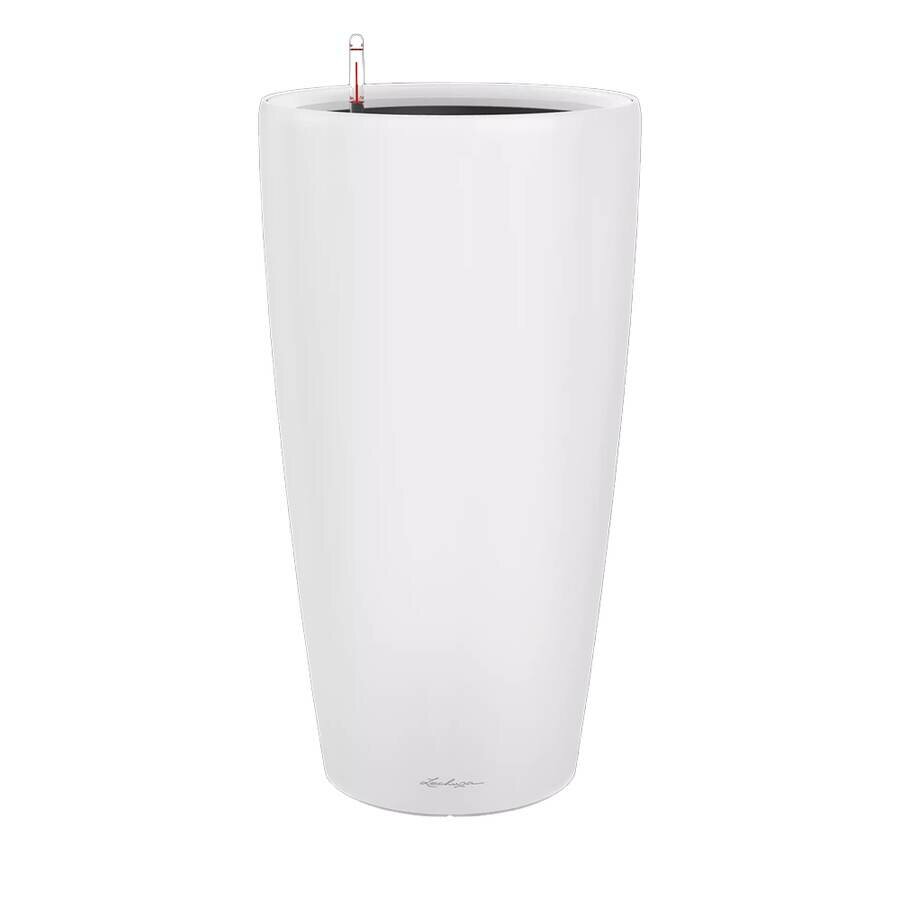 Кашпо с автополивом Lechuza Rondo 32, D32.5 H56.5, белый, матовый/Горшок для цветов Лечуза 13 л