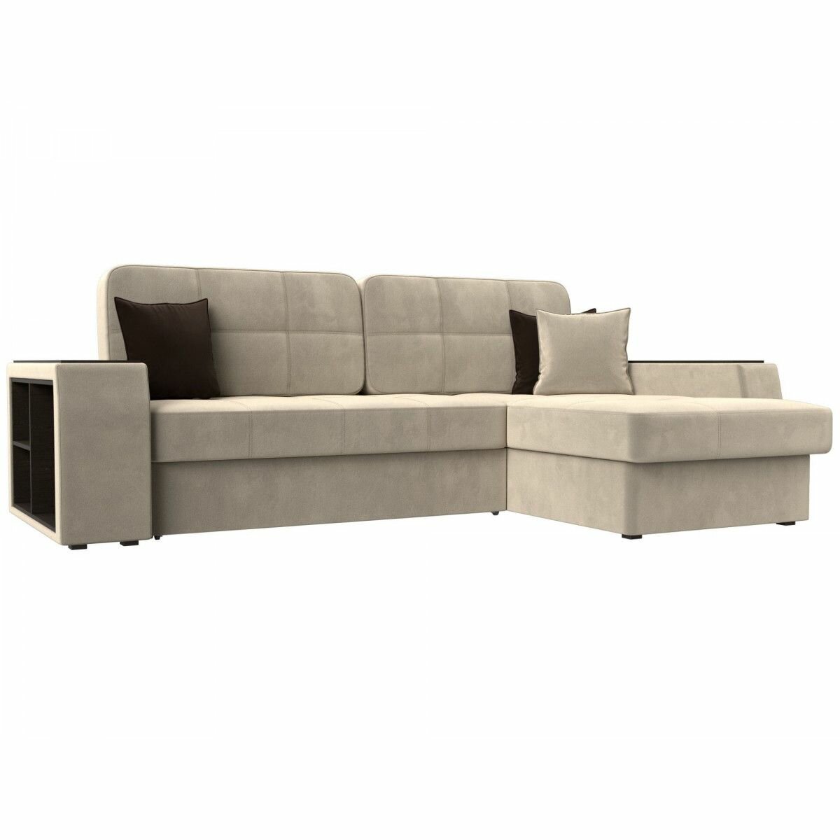 Угловой диван Брюссель правый угол, Микровельвет, Модель 29386