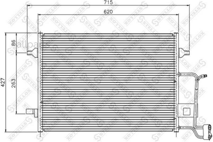 STELLOX 1045399SX радиатор кондиционера!\ Audi A6 2.7i/1.9TDi 97>