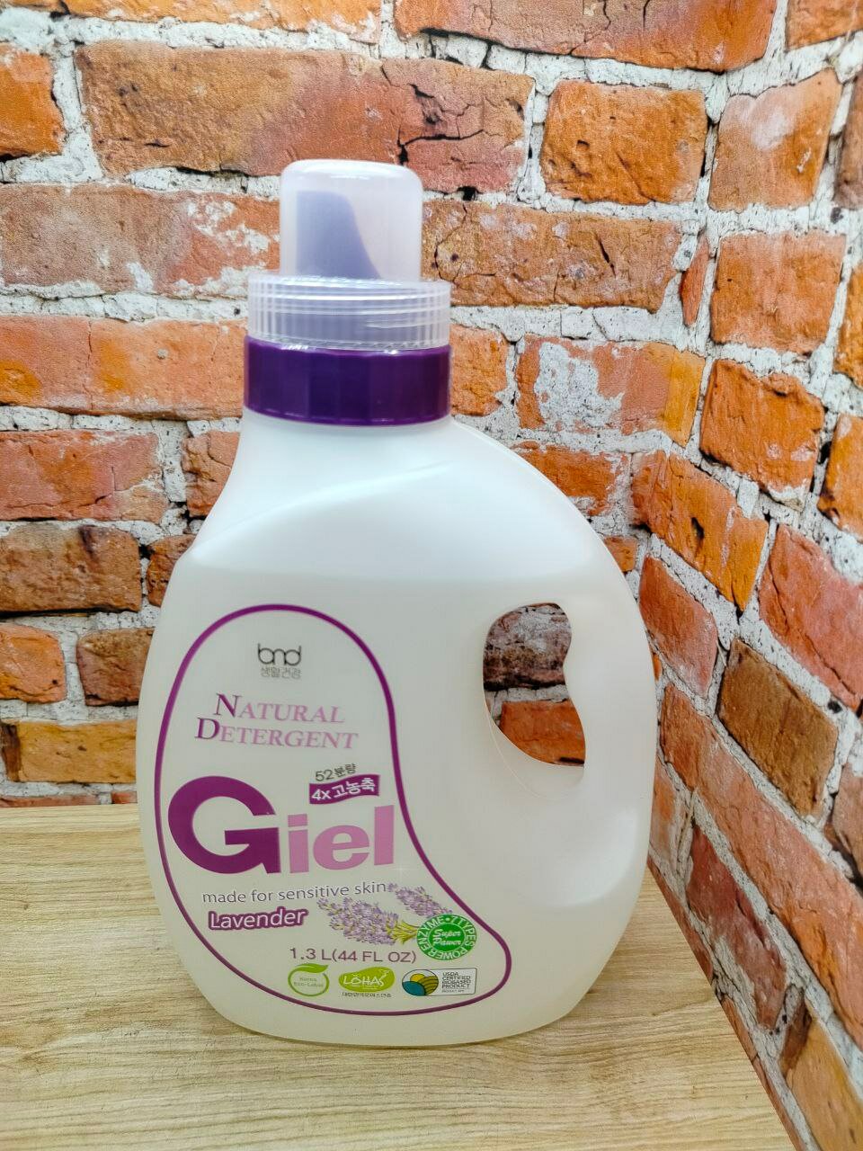 B&D GIEL Super Power Natural Detergent Lavender Эко гель для стирки концентрированный для чувствительной кожи с ароматом лаванды 1,3 л на 52 стирки