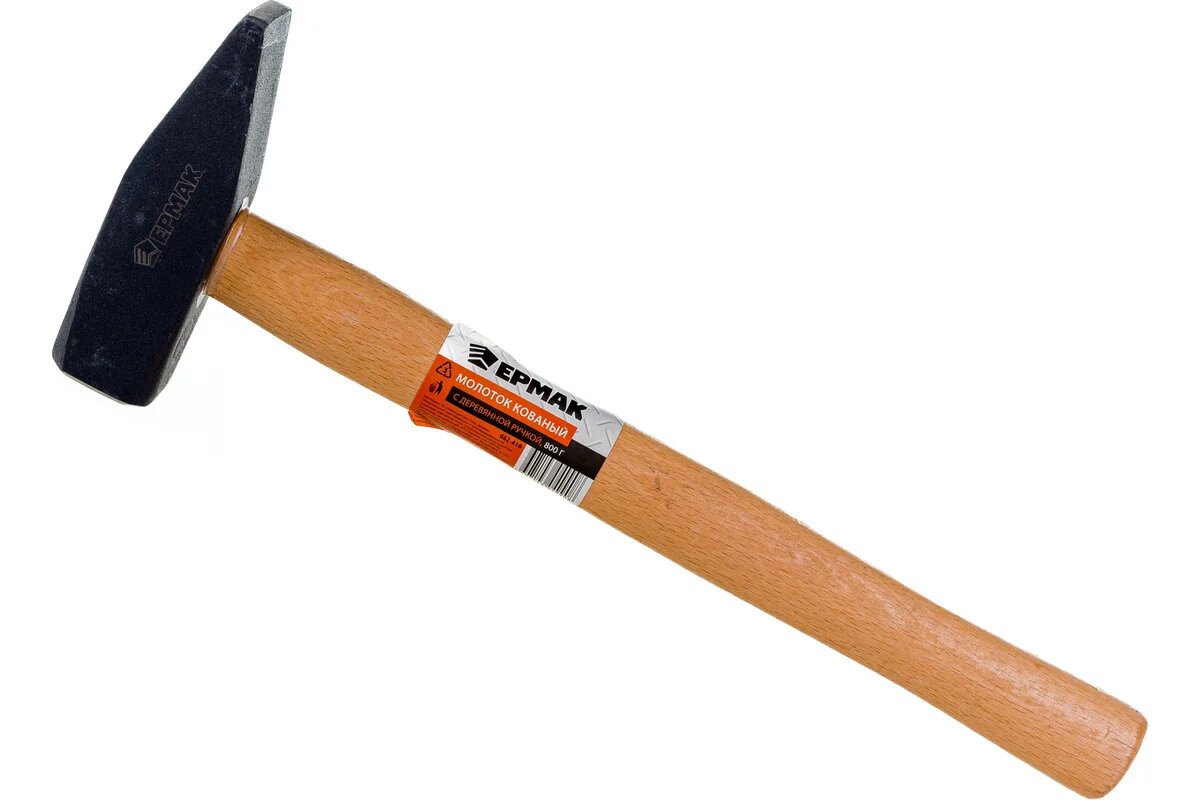 Ермак кованый молоток с деревянной ручкой 800гр, модель 662-410, строительный