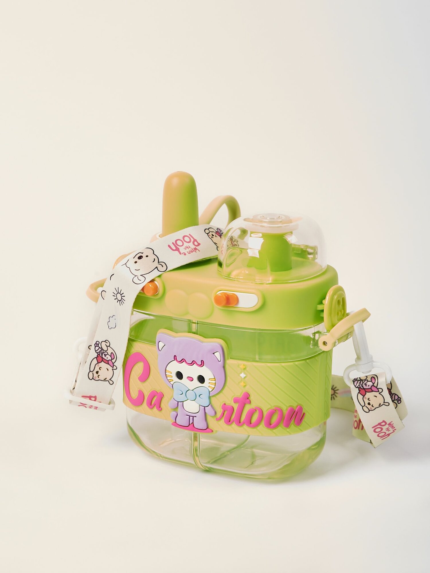 Бутылка для воды с двумя емкостями 600 мл, Зеленый