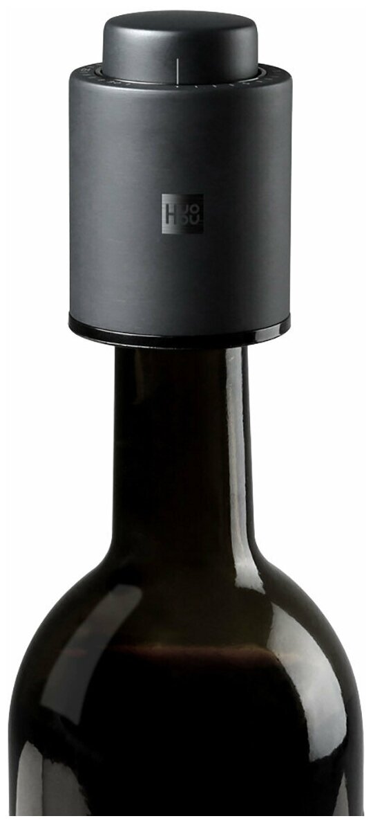Вакуумная пробка для винных бутылок Huo Hou Vacuum Wine Stopper (HU0075) черный