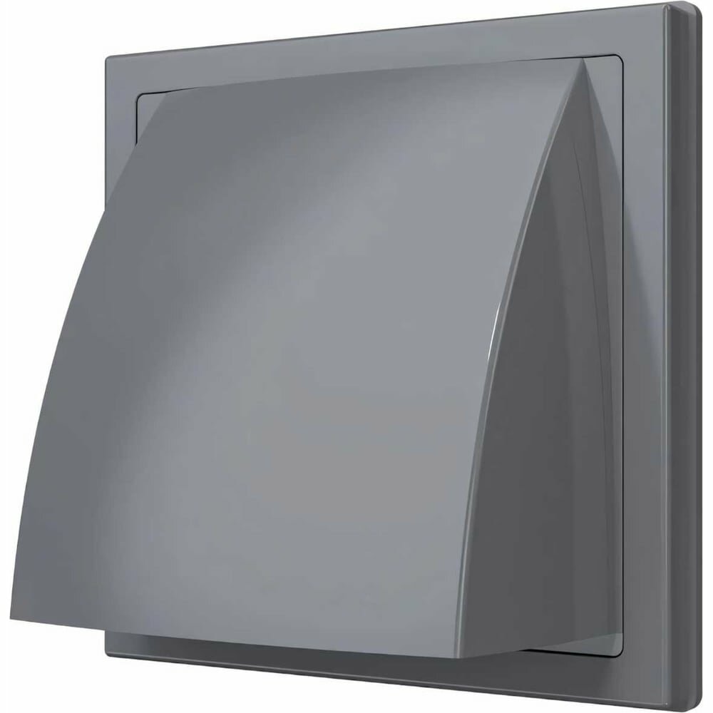 Выход стенной вытяжной с обратным клапаном 1515К10ФВ (150x150 мм; фланец D100; ASA; серый) ERA 88-062