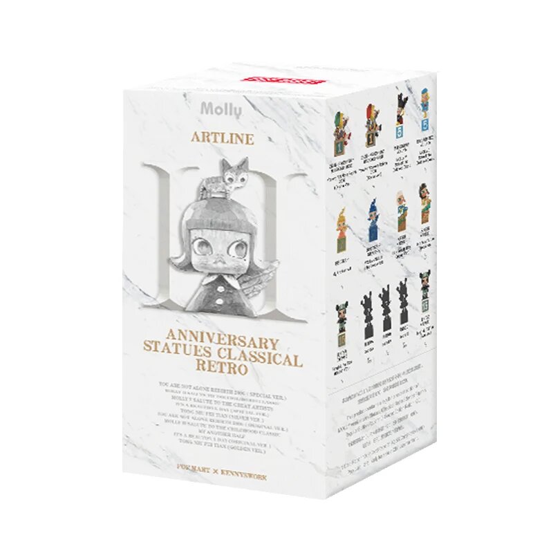 POP MART Молли юбилейная статуя, серия 2, Цвет: 1PC Single Box