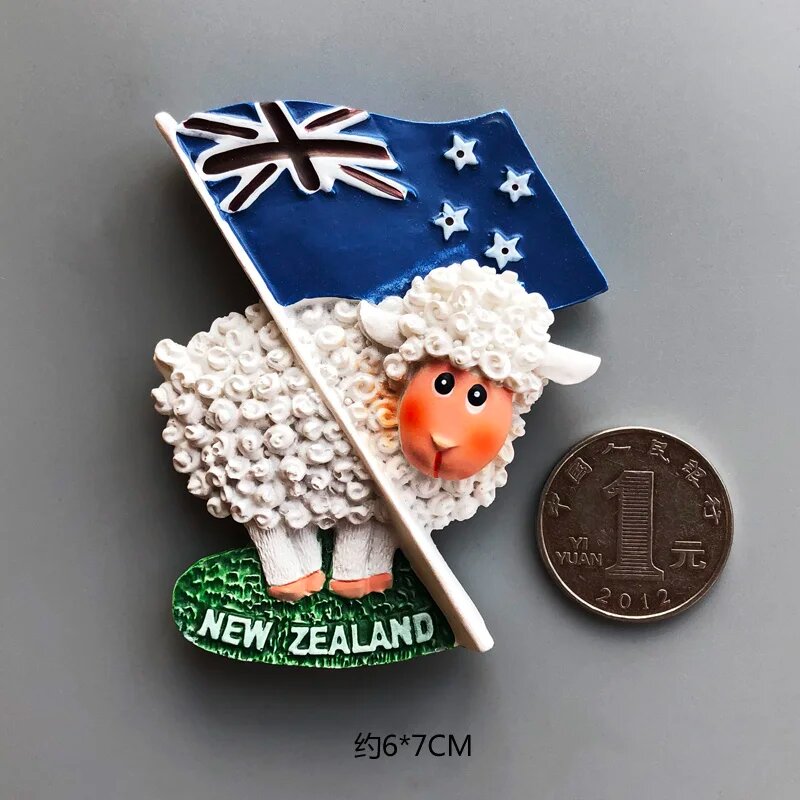 Магниты на холодильник набор из 8 стран New Zealand sheep