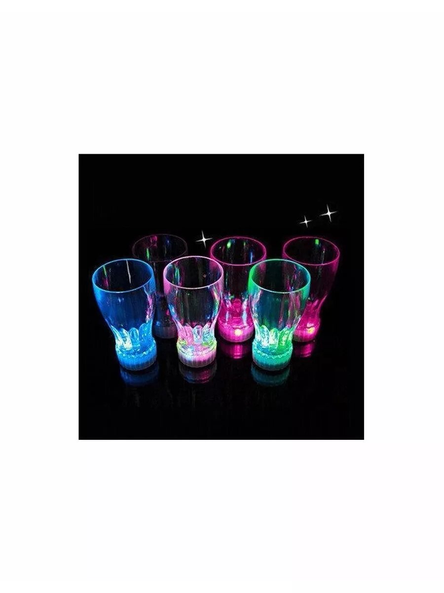 Стакан светящийся разными цветами, от наполнения, в 3 режимах свечения