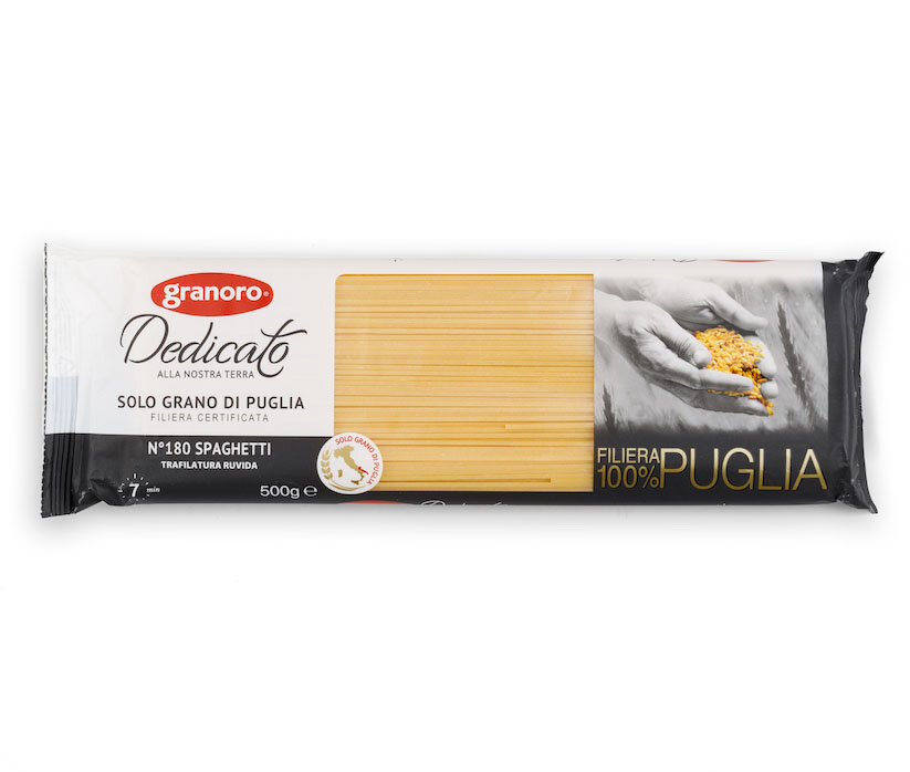 Паста GranOro Dedicato №180 Спагетти, Solo Grano di Puglia, Италия, 500 г
