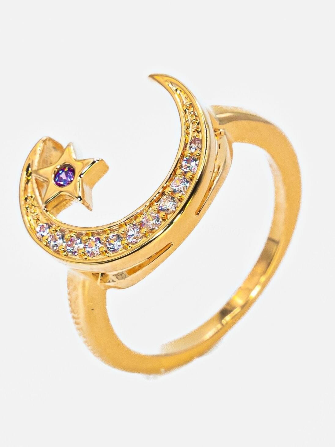 Кольцо, аметист синтетический