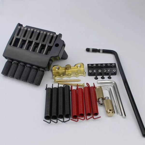 Бридж + топлок для безголовой гитары, Guyker WT002, черный