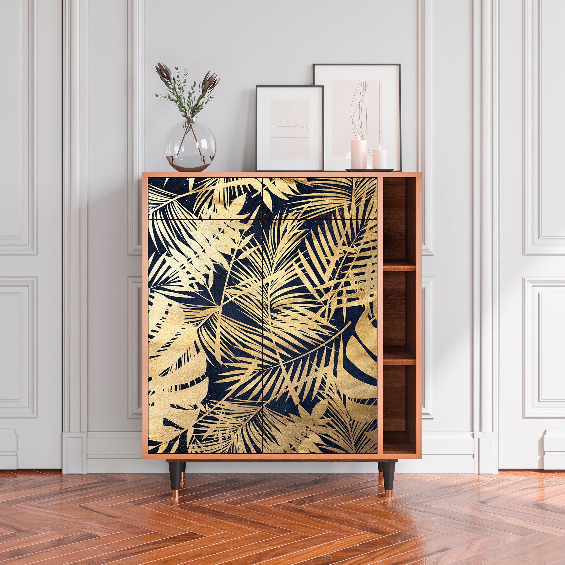 Комод - STORYZ - BS6 Jungle Vibes, Размер - 94 x 110 x 41 см, Цвет корпуса - , Орех