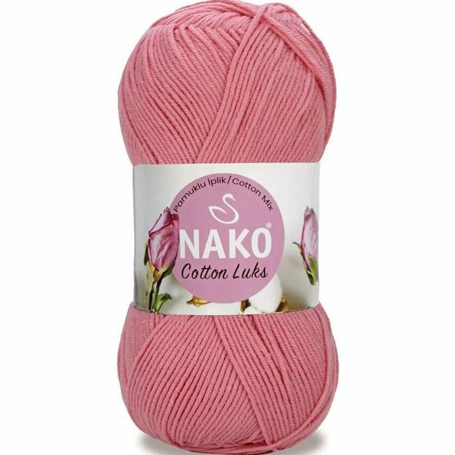 Пряжа Nako COTTON LUKS 97551 т. розовый (5 мотков)