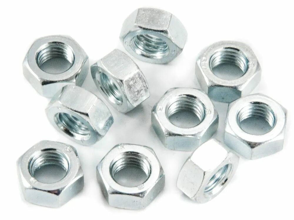 Гайка оцинкованная М22, DIN 934, ( 13 шт) шестигранная, (шаг 2,5 мм)