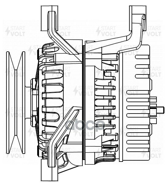 Генератор для с/т К-701 с дв. ЯМЗ-240Б 110А (LG 0689) STARTVOLT арт. LG0689