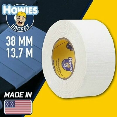 Лента хоккейная для клюшки, ширина 38 мм, длина 13,7 м белая