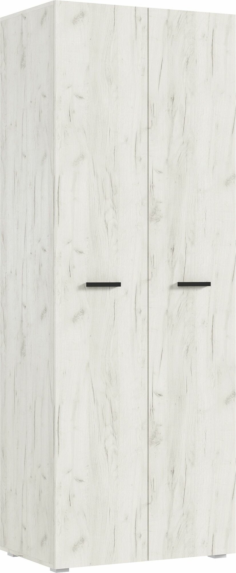 Шкаф распашной 2-х створчатый Нэнси NEW 800 (Дуб Крафт Белый/Дуб Крафт Белый)