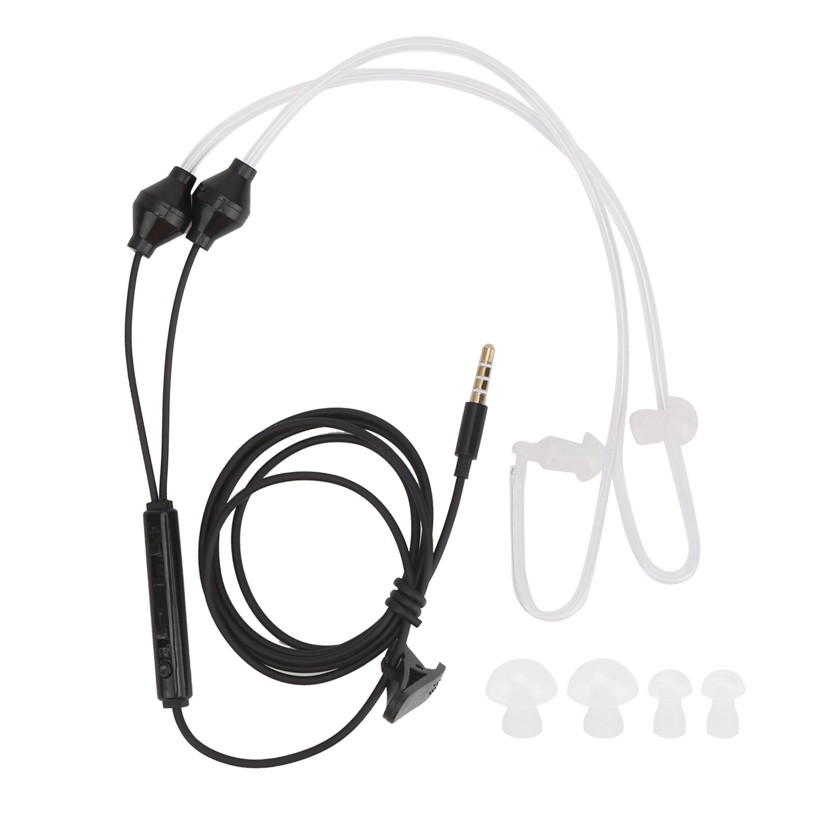 Наушники с воздушной трубкой, проводные наушники с микрофоном HandFree для Samsung, разъем 3,5 мм (Noir)