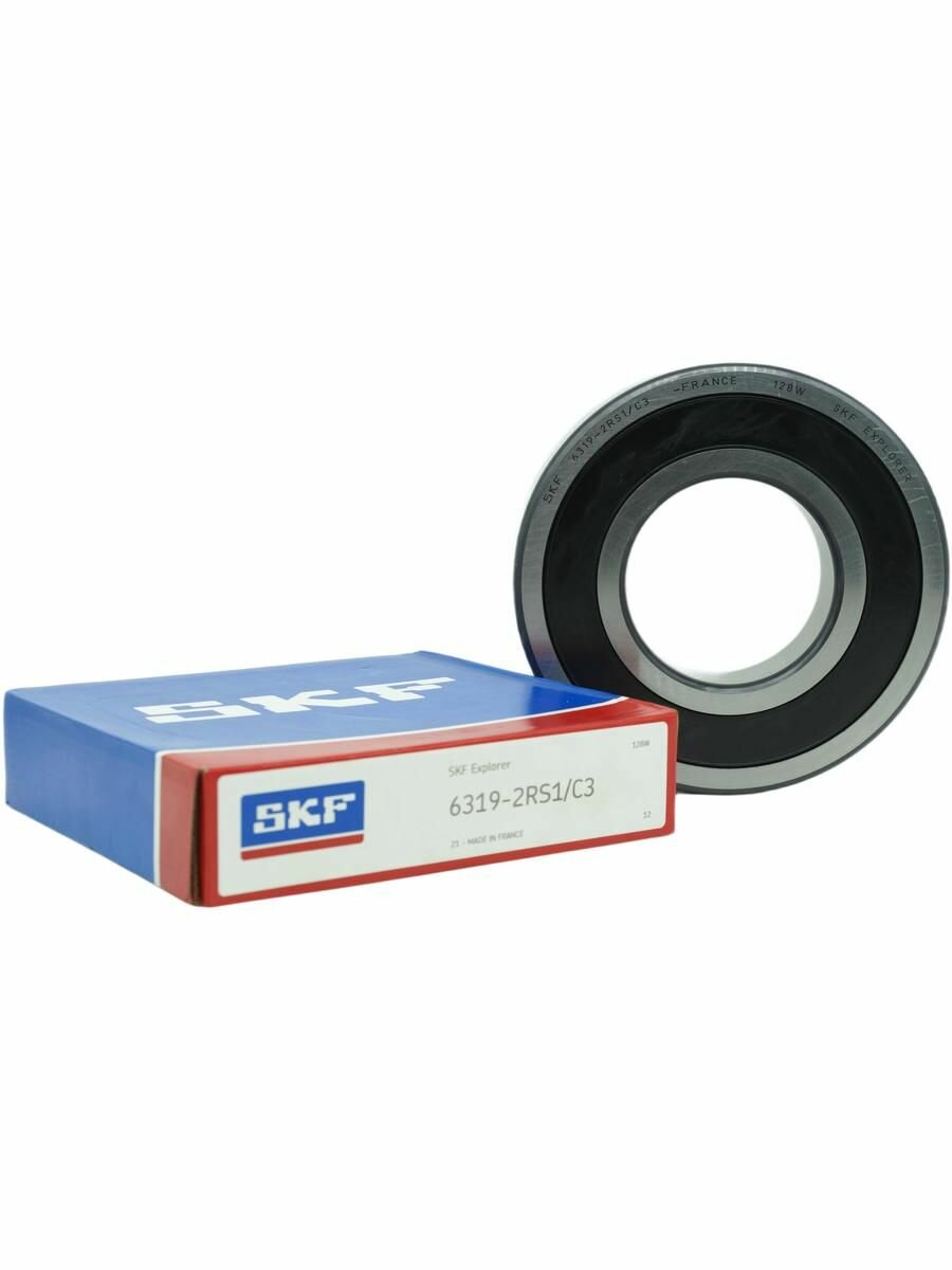 Подшипник шариковый радиальный SKF 6319-2RS1/C3 (размер 95x200x45), закрытый с тепловым зазором для тяжелой спецтехники, карьерных машин и мощных насосов