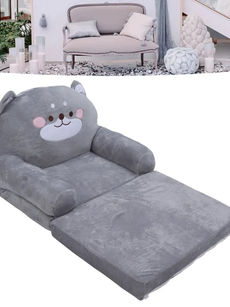 Прямой диван, механизм Реклайнер, 50х33х37 см, серый