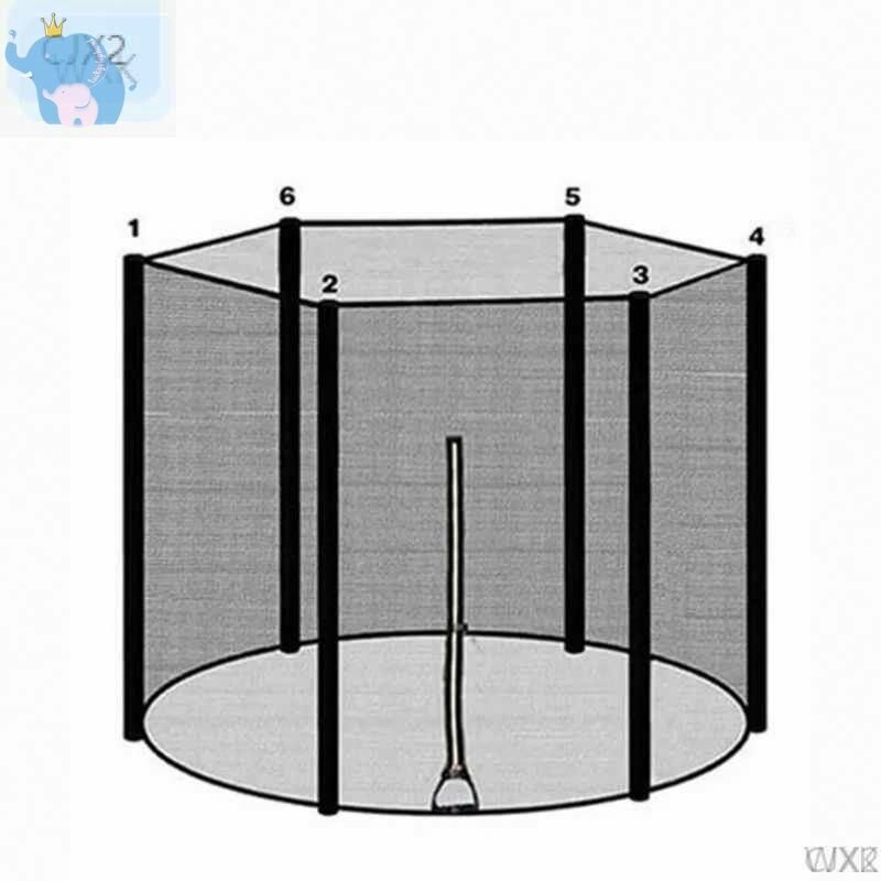 Безопасная сетка для защитн батута для замены 10 футов 6 столбы (306cm)-WXK-CJX2