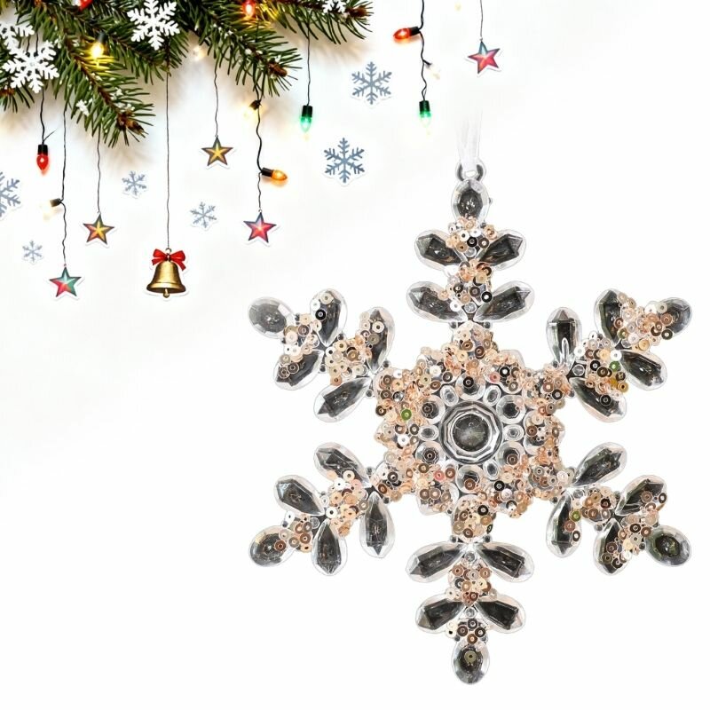 Рождественская Акриловая Подвеска В Виде Снежинки