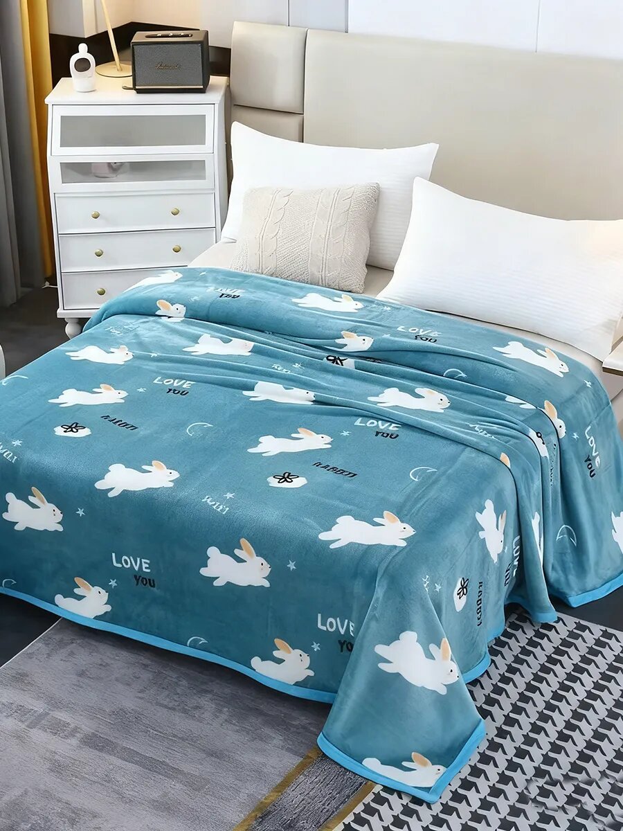 Плед 150х200 плюшевый на кровать Lindo