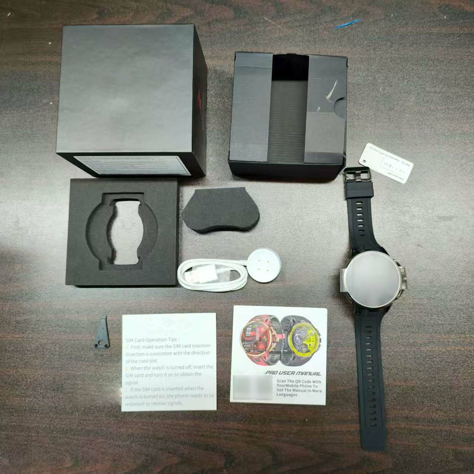 4G Smart Watch with 1.75" Touch Screen, WiFi GPS BT Smartwatch, Support Nano SIM Card, Independent Phone Call, Sports Watch, Health Monitoring, Fitness Tracker, NFC Access Lock, Camera Black