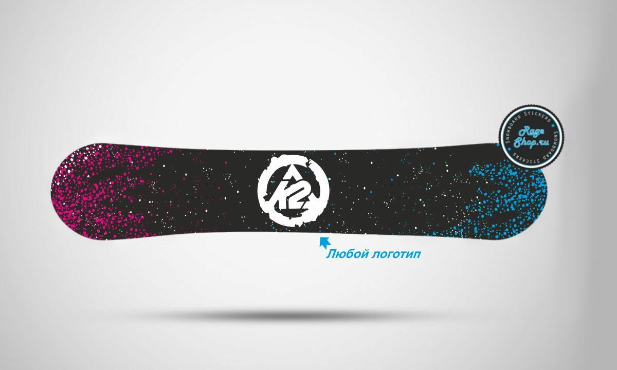 Наклейка на сноуборд полноразмерная водостойкая с ламинацией