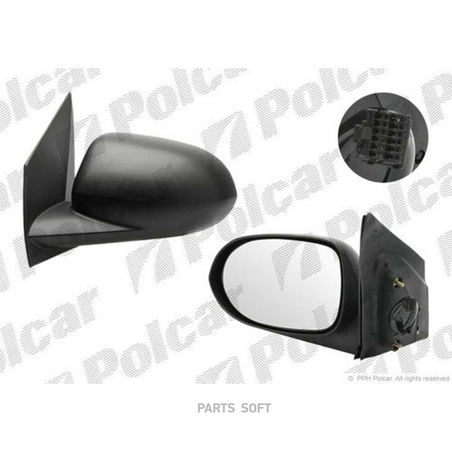 Зеркало внешнее правое Dodge Caliber 06-13 от официального дистрибьютора, POLCAR, артикул 313052