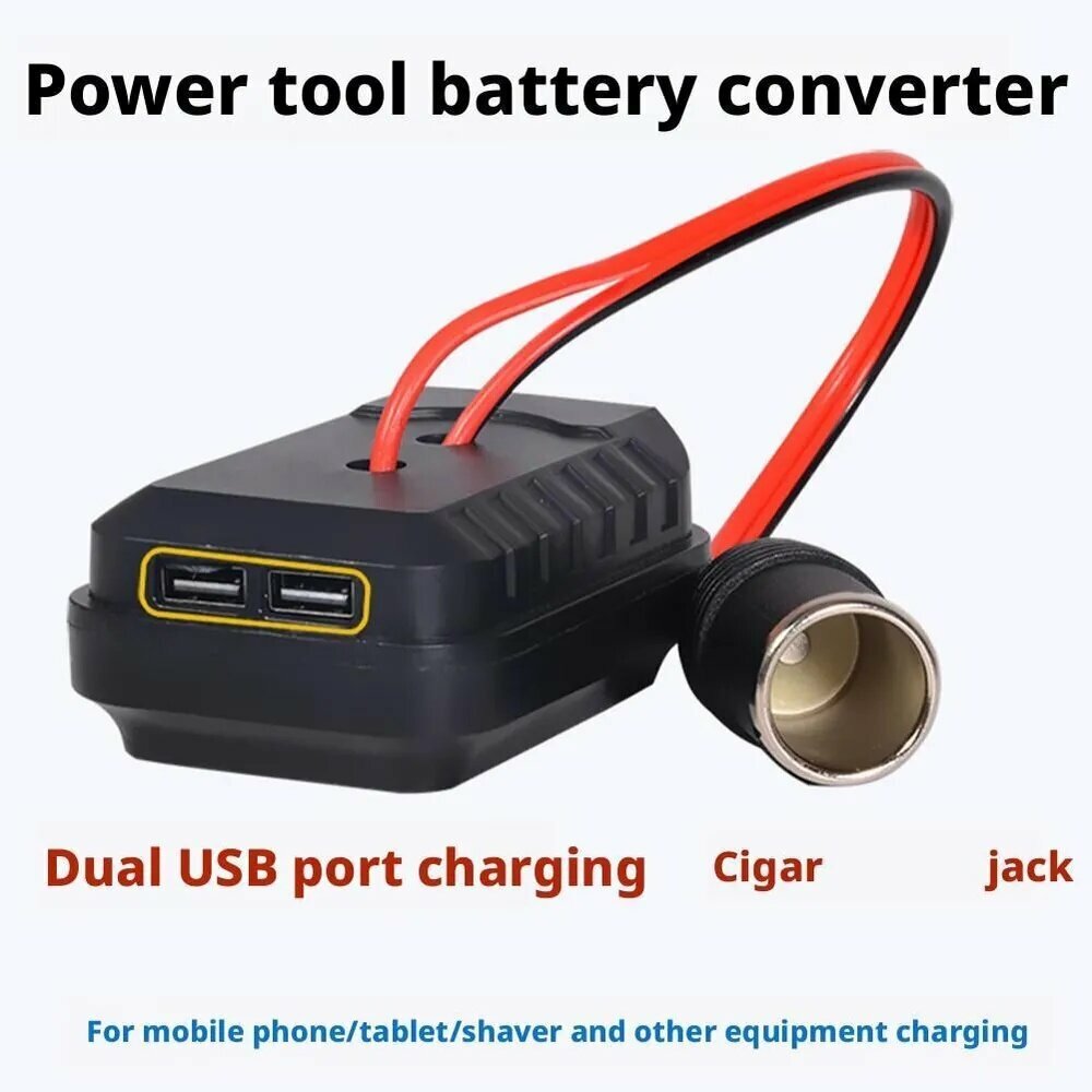 Совместимо с литиевыми аккумуляторами Makita + прикуриватель + USB